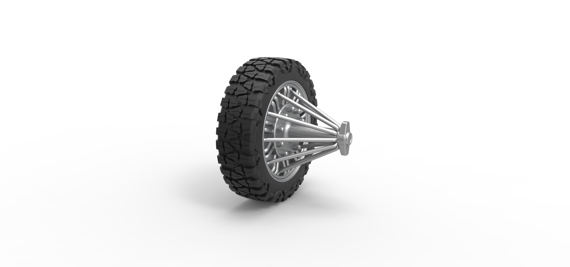 3D Diecast Front Slab Semi Wheel For Pickup Scale 1 To 25 - TurboSquid ...