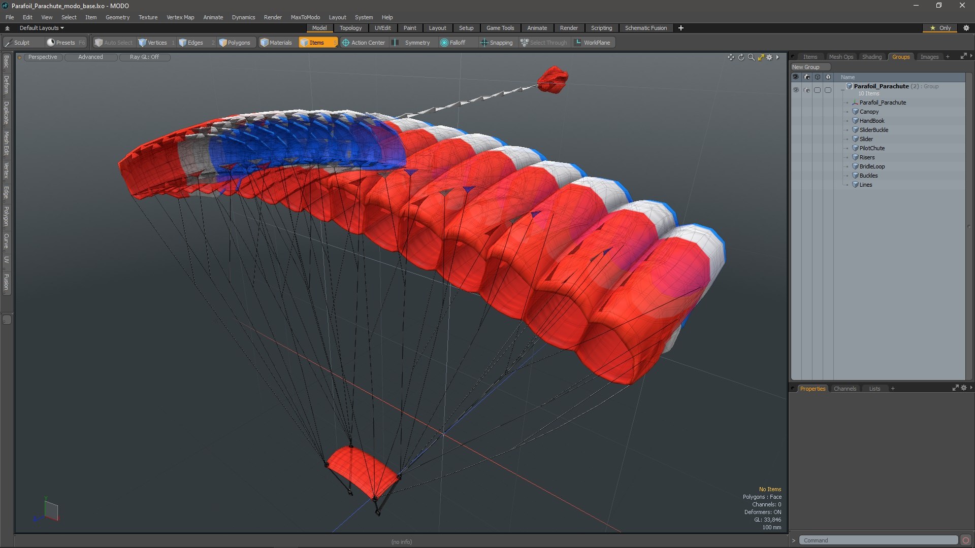 3D Parafoil Parachute Model - TurboSquid 2219515