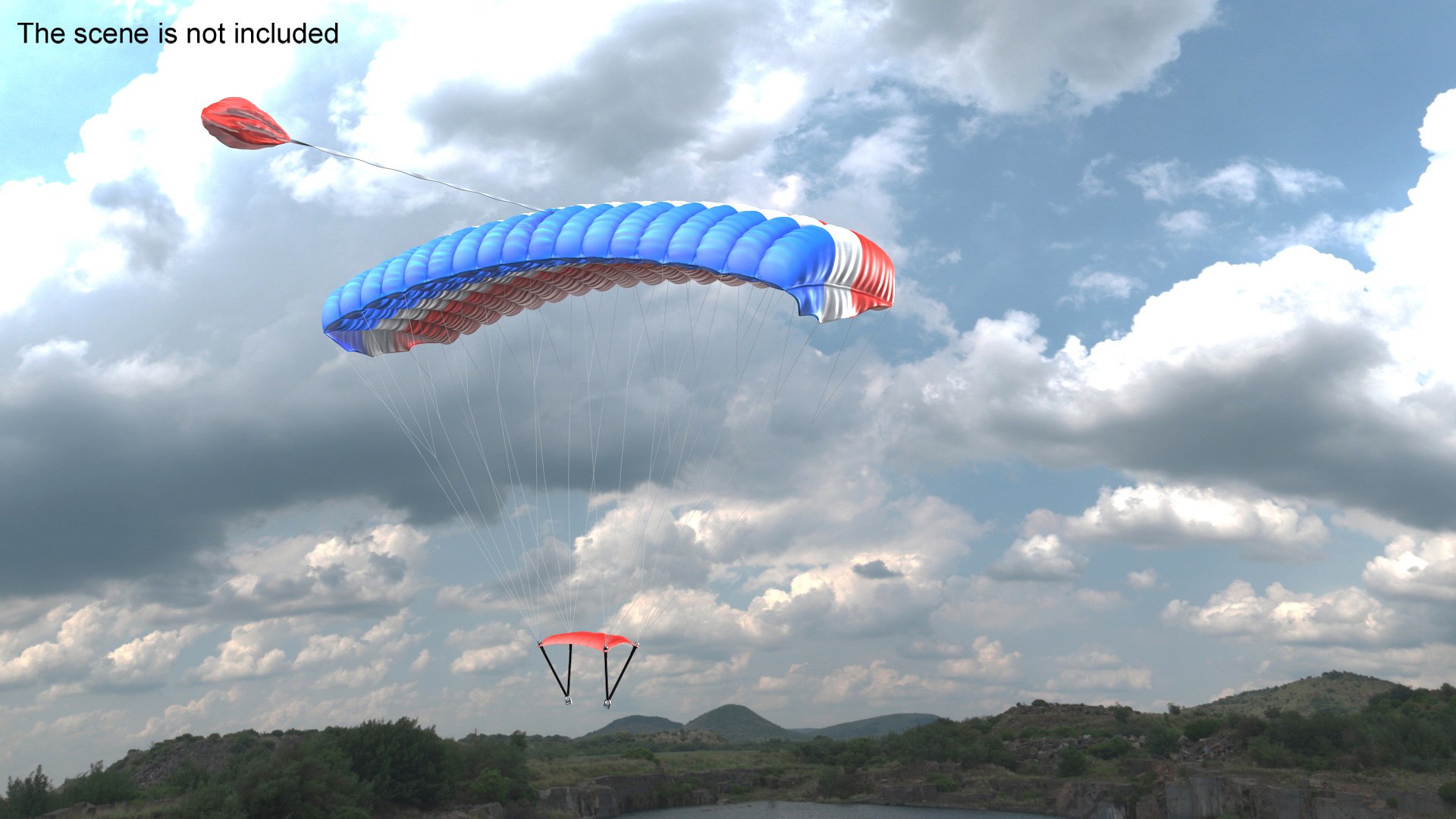 3D Parafoil Parachute Model - TurboSquid 2219515
