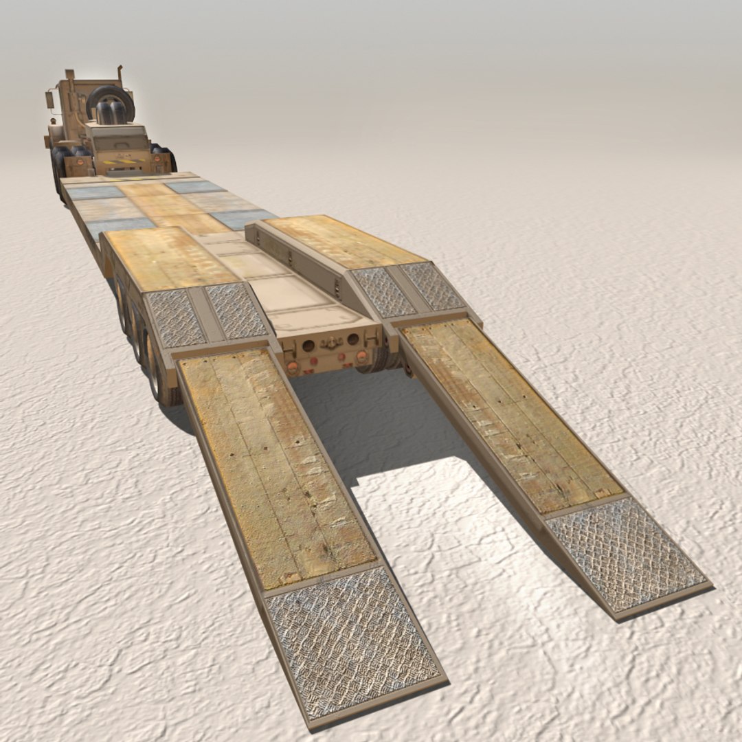 3d Military Truck-low Loader Abrams