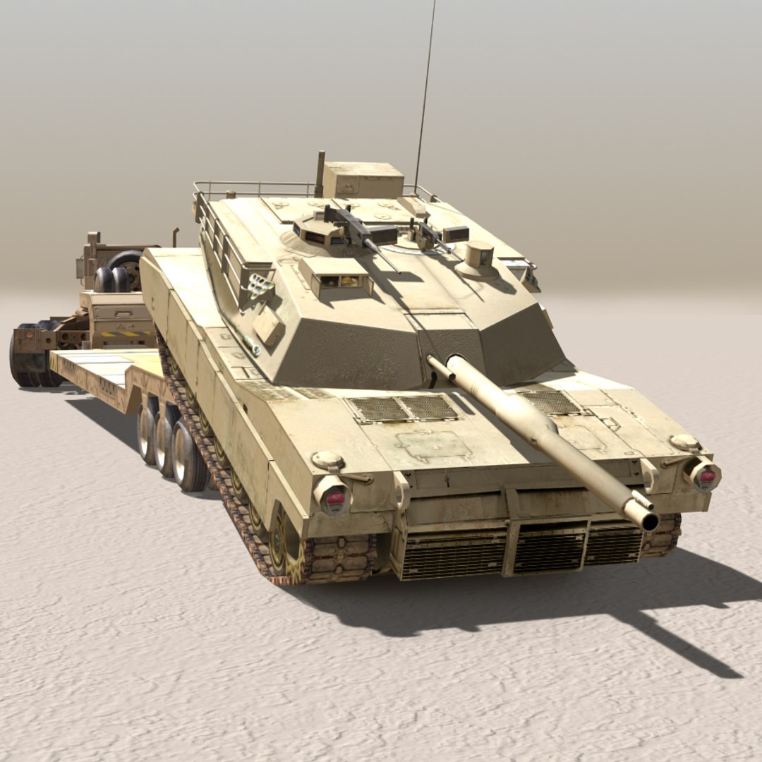 3d Military Truck-low Loader Abrams