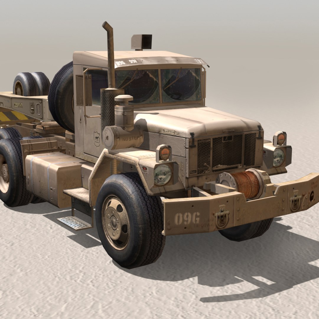 3d Military Truck-low Loader Abrams