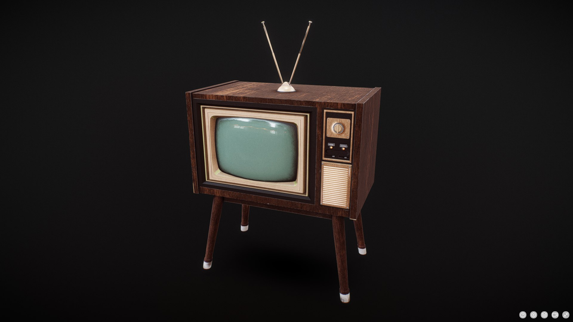 Vintage Television Model - TurboSquid 2297486