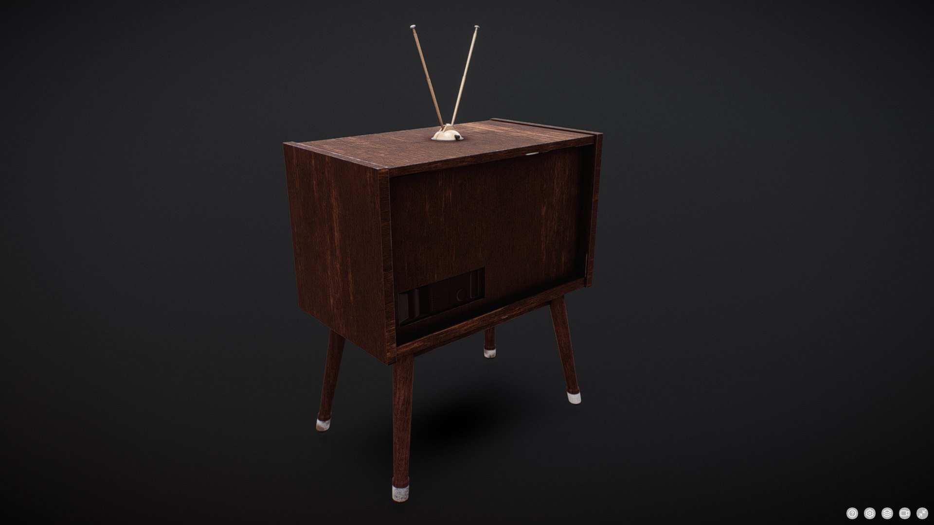 Vintage Television Model - TurboSquid 2297486