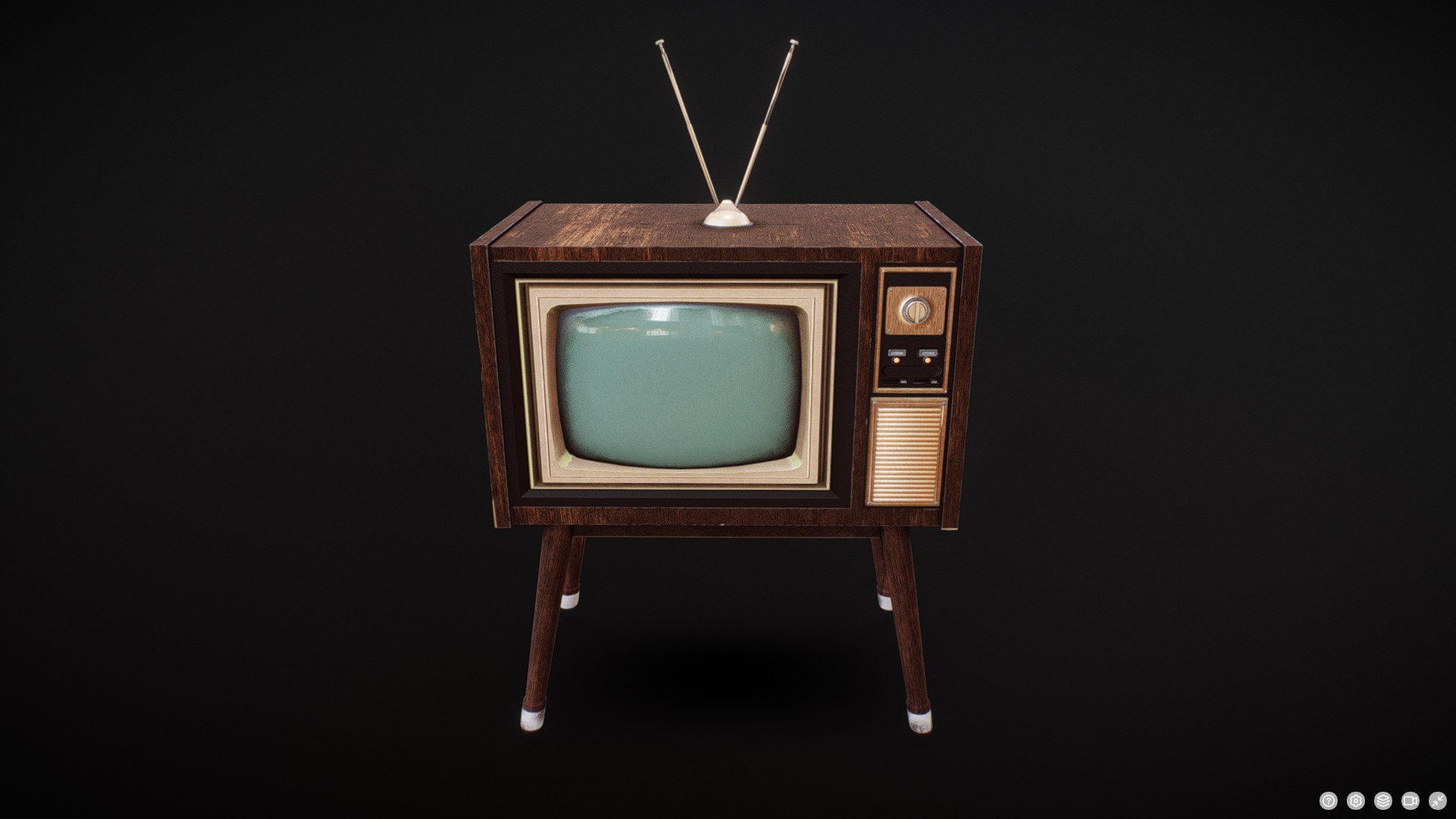 Vintage Television Model - TurboSquid 2297486