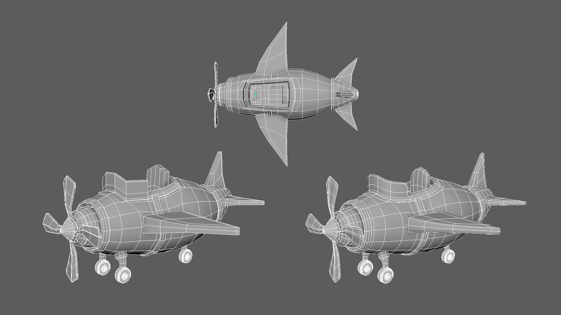 3D Cartoon Airplane Plane Model - TurboSquid 1574219