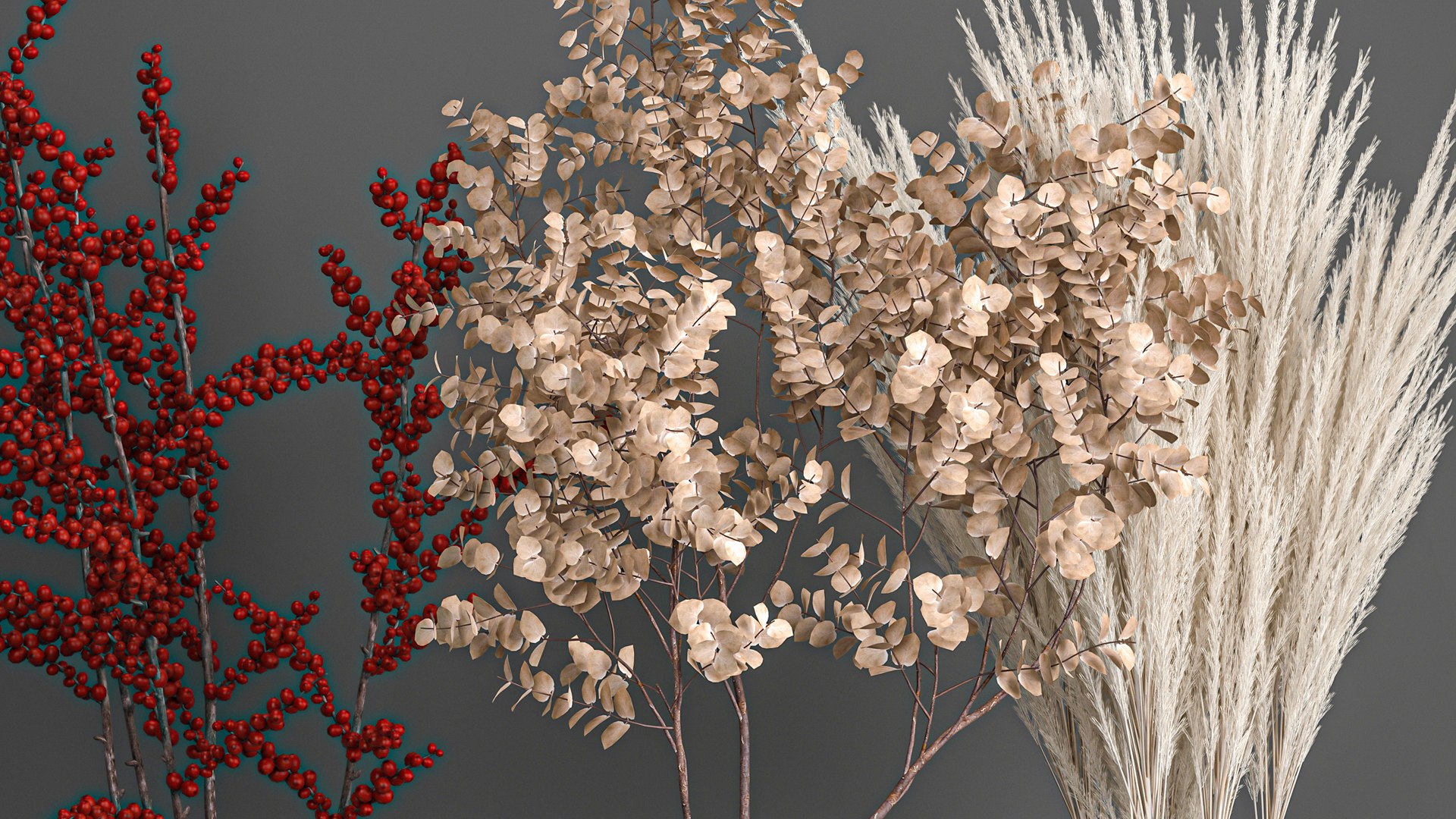 Decorative Bouquet Of Dried Flowers 202 3D Model - TurboSquid 1813078