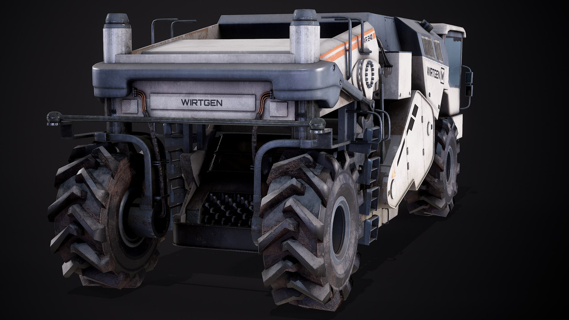 Road Recycler And Soil Stabilizer Vehicle Wirtgen WR 240 PBR 3D ...