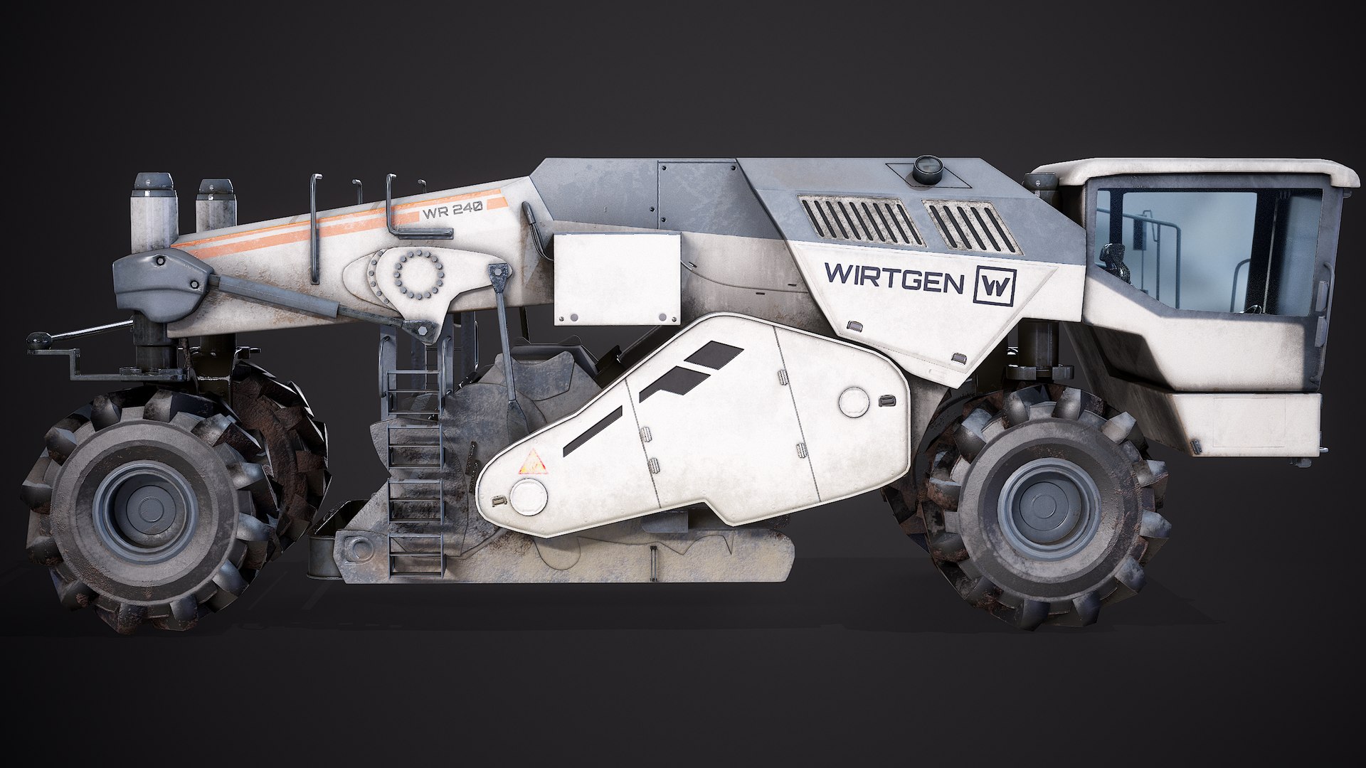 Road Recycler And Soil Stabilizer Vehicle Wirtgen WR 240 PBR 3D ...