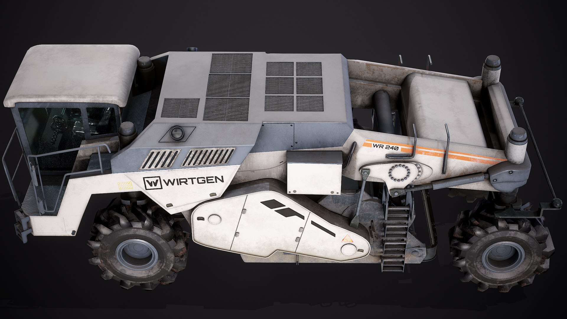 Road Recycler And Soil Stabilizer Vehicle Wirtgen WR 240 PBR 3D ...