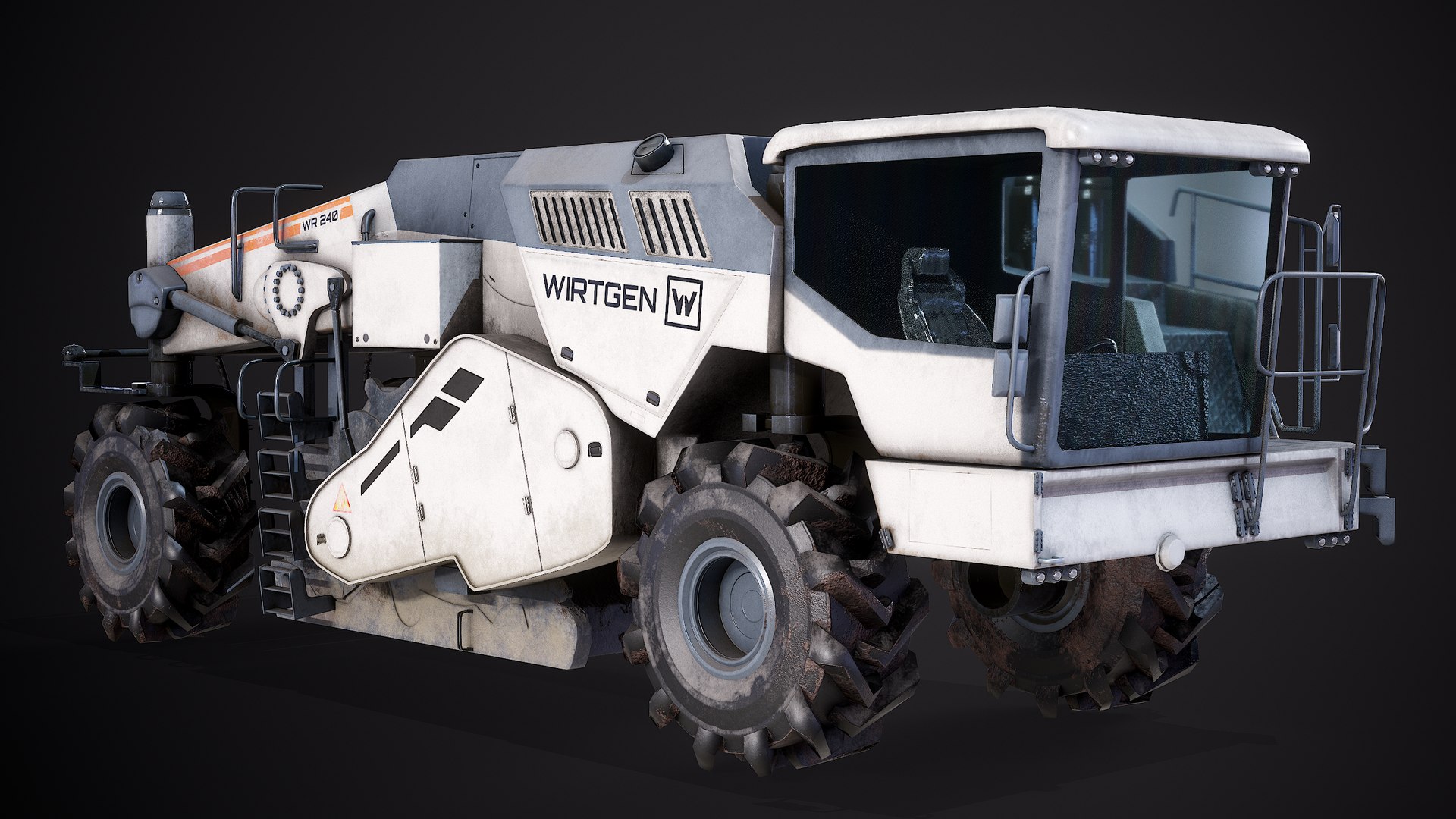 Road Recycler And Soil Stabilizer Vehicle Wirtgen WR 240 PBR 3D ...