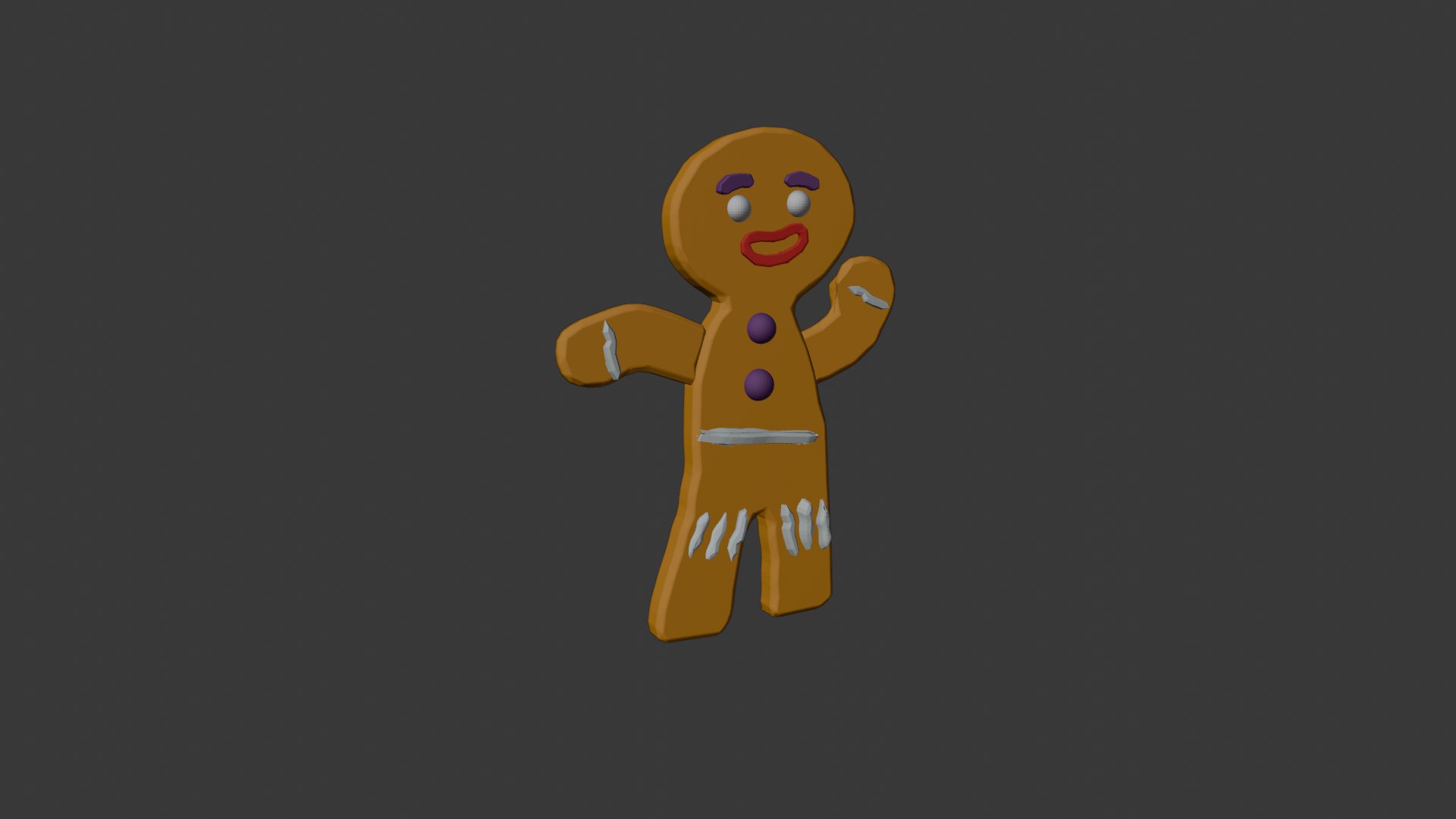 Gingerbread Man 3D Model - TurboSquid 2391671