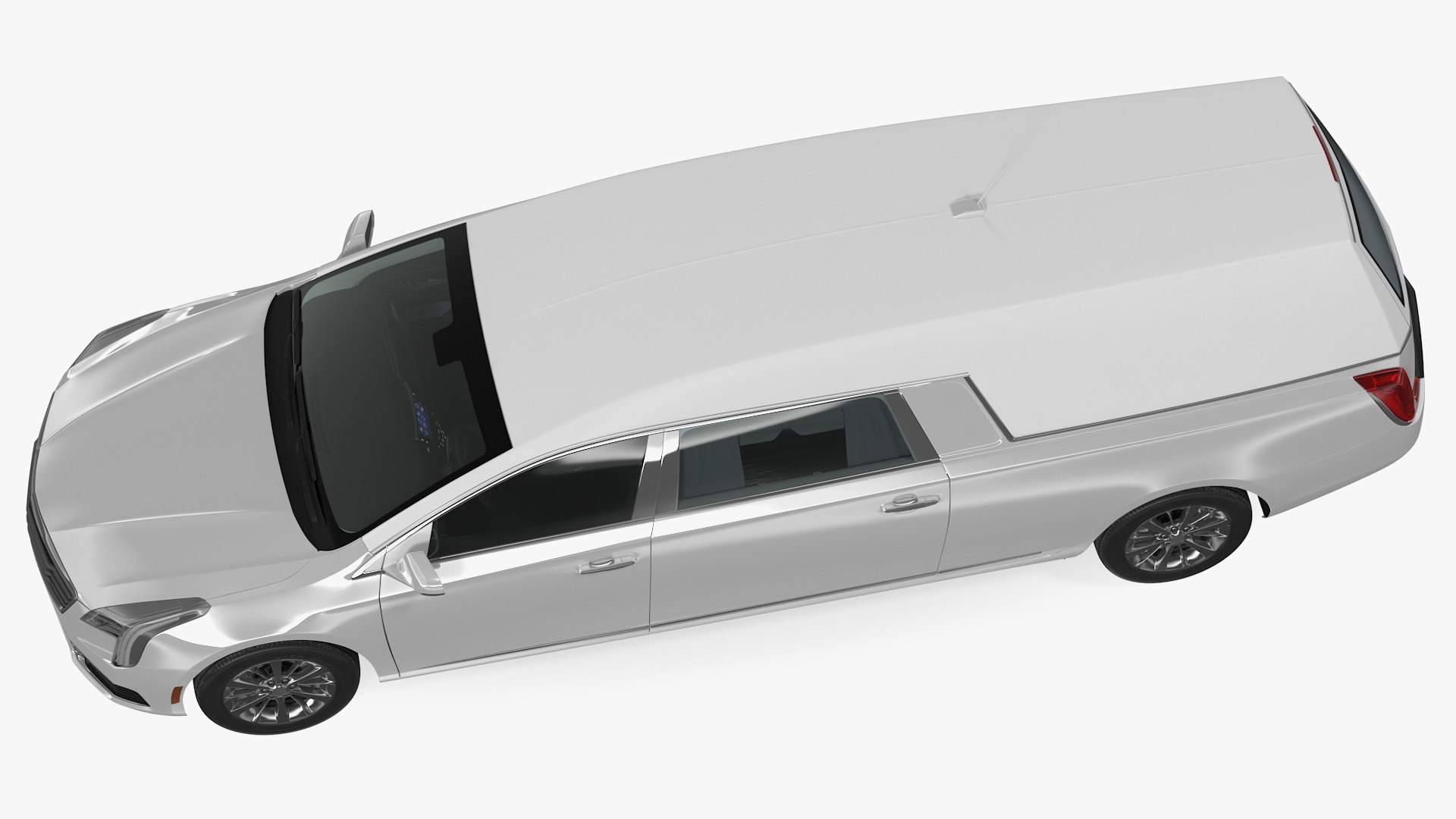 White luxury hearse car 3D model - TurboSquid 1591856