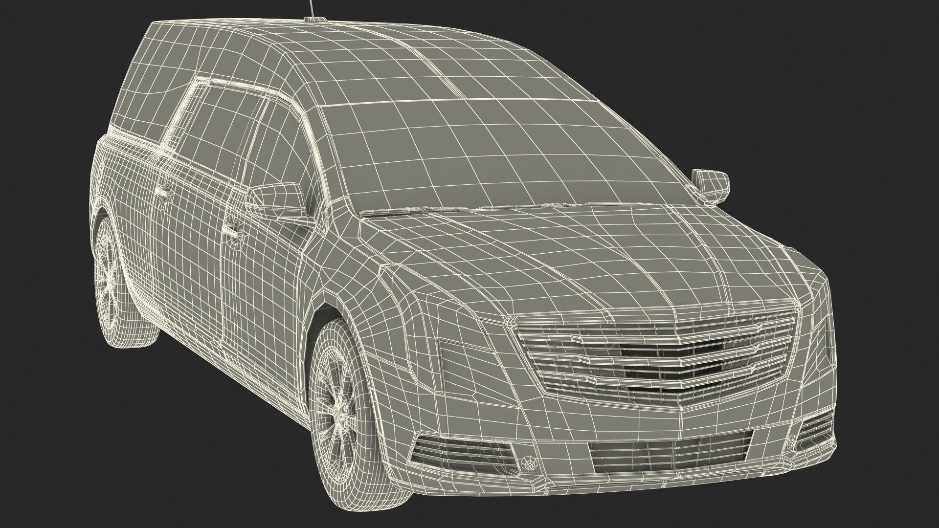 White luxury hearse car 3D model - TurboSquid 1591856