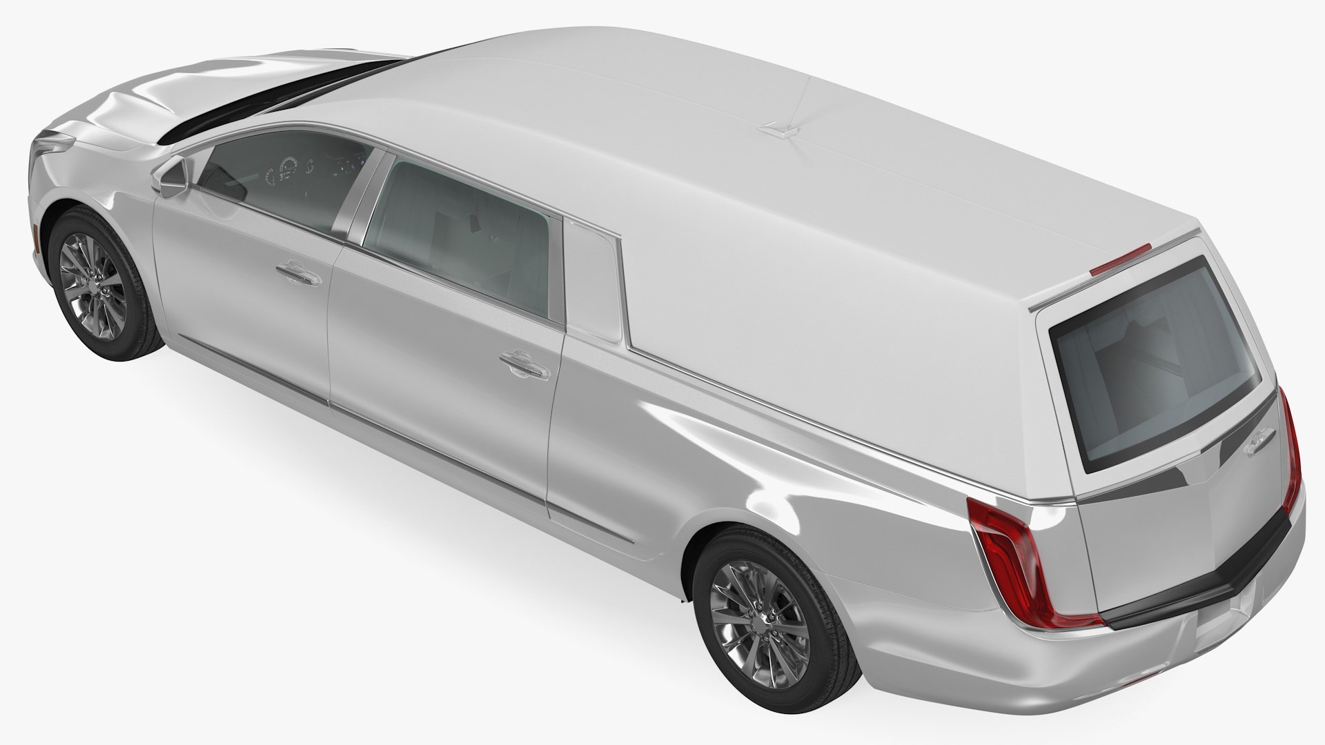 White luxury hearse car 3D model - TurboSquid 1591856