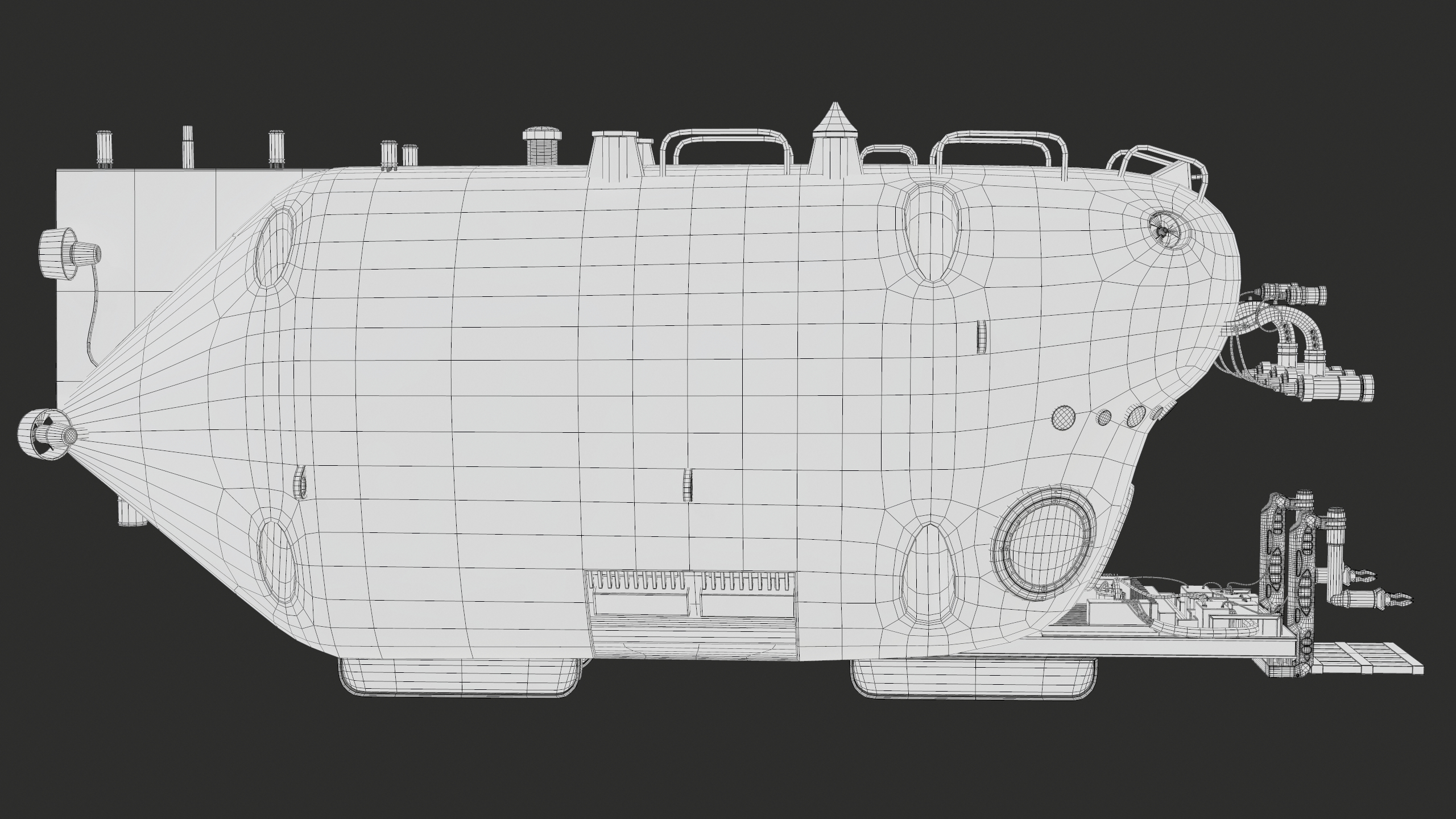 Submersible Fendouzhe Underwater Research Laboratory PBR 3D model ...