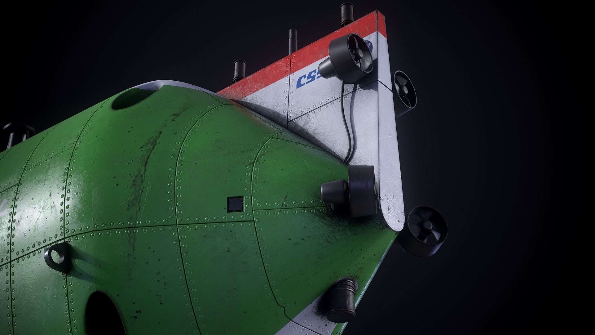 Submersible Fendouzhe Underwater Research Laboratory PBR 3D Model ...