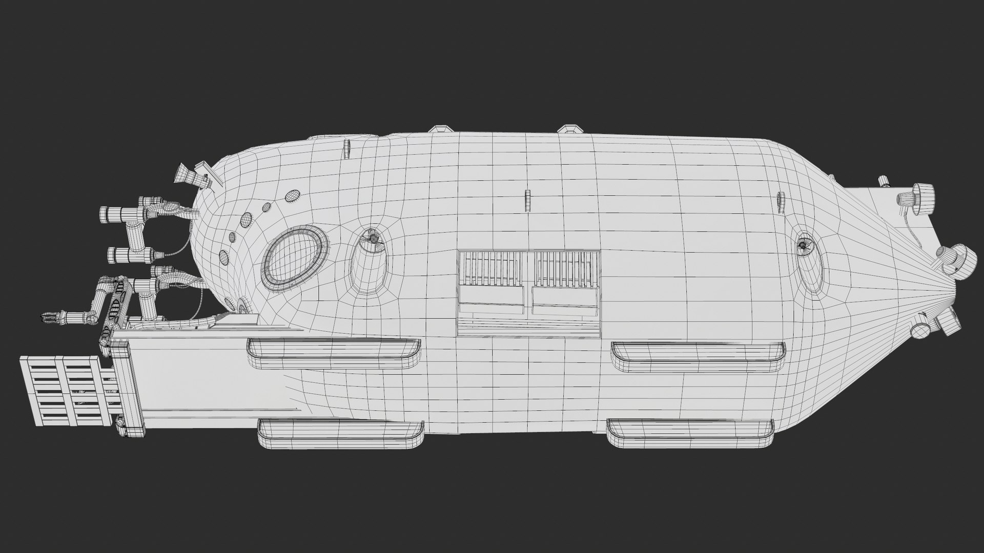 Submersible Fendouzhe Underwater Research Laboratory PBR 3D Model ...