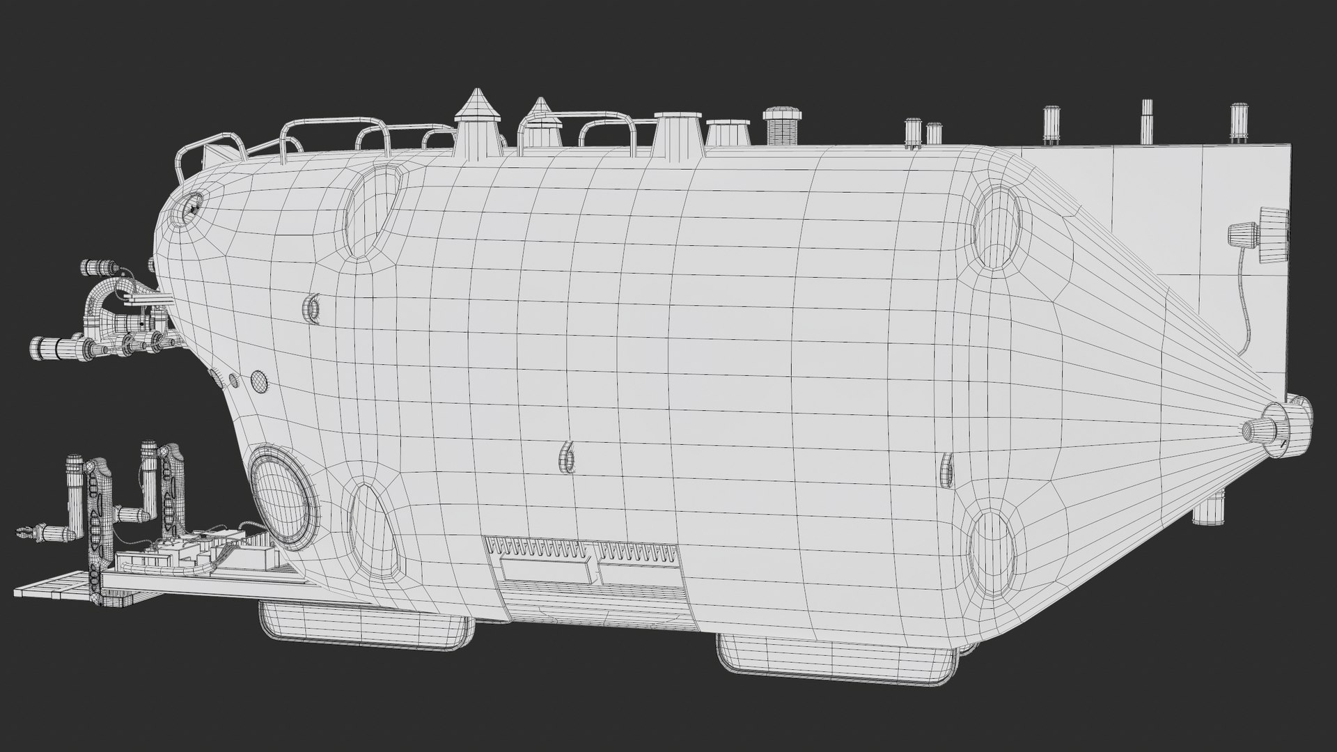 Submersible Fendouzhe Underwater Research Laboratory PBR 3D Model ...