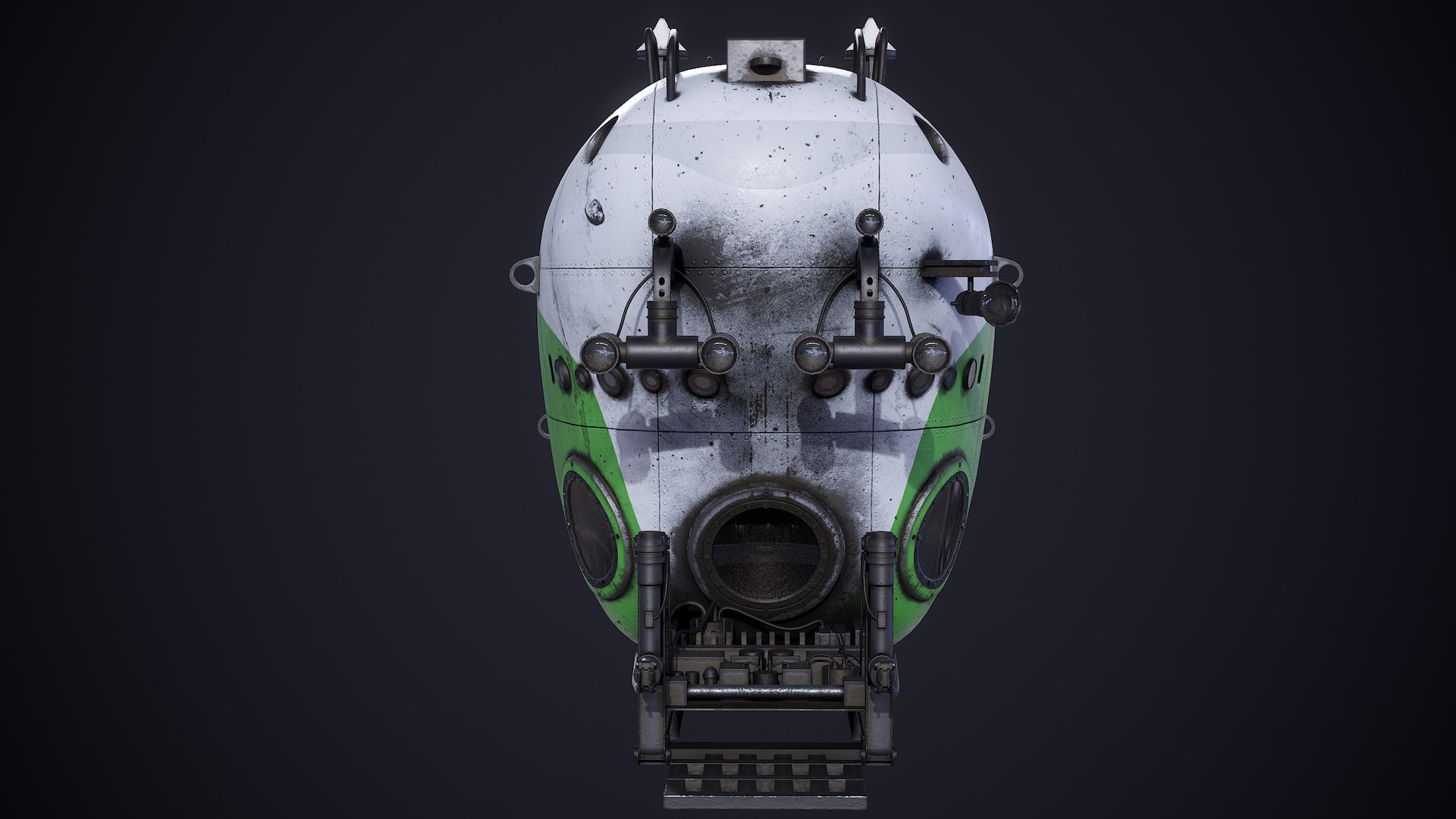 Submersible Fendouzhe Underwater Research Laboratory PBR 3D Model ...