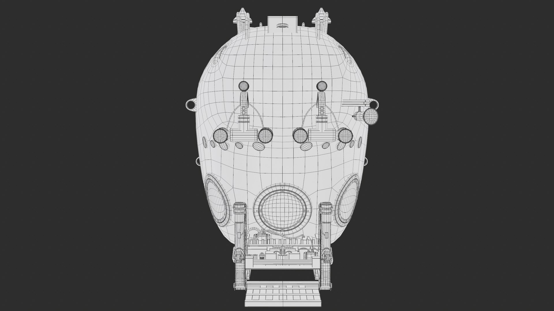 Submersible Fendouzhe Underwater Research Laboratory PBR 3D Model ...