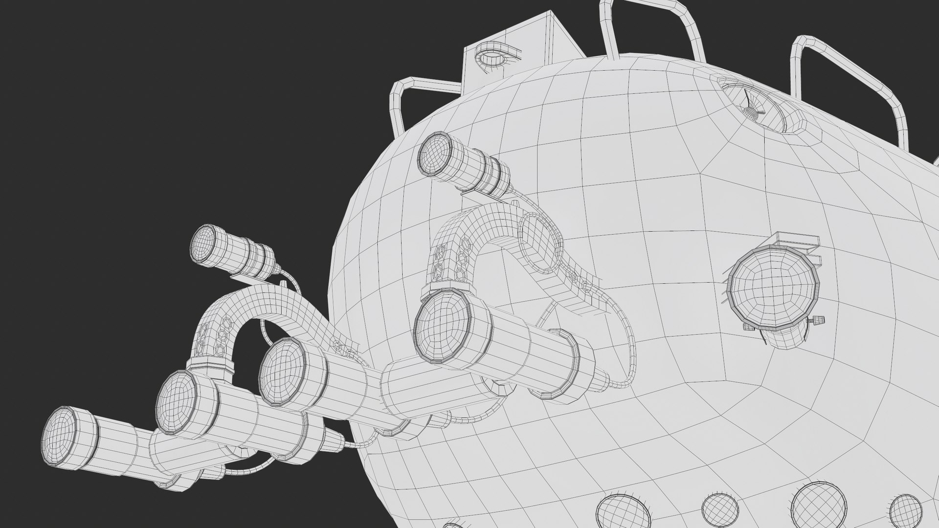 Submersible Fendouzhe Underwater Research Laboratory PBR 3D Model ...