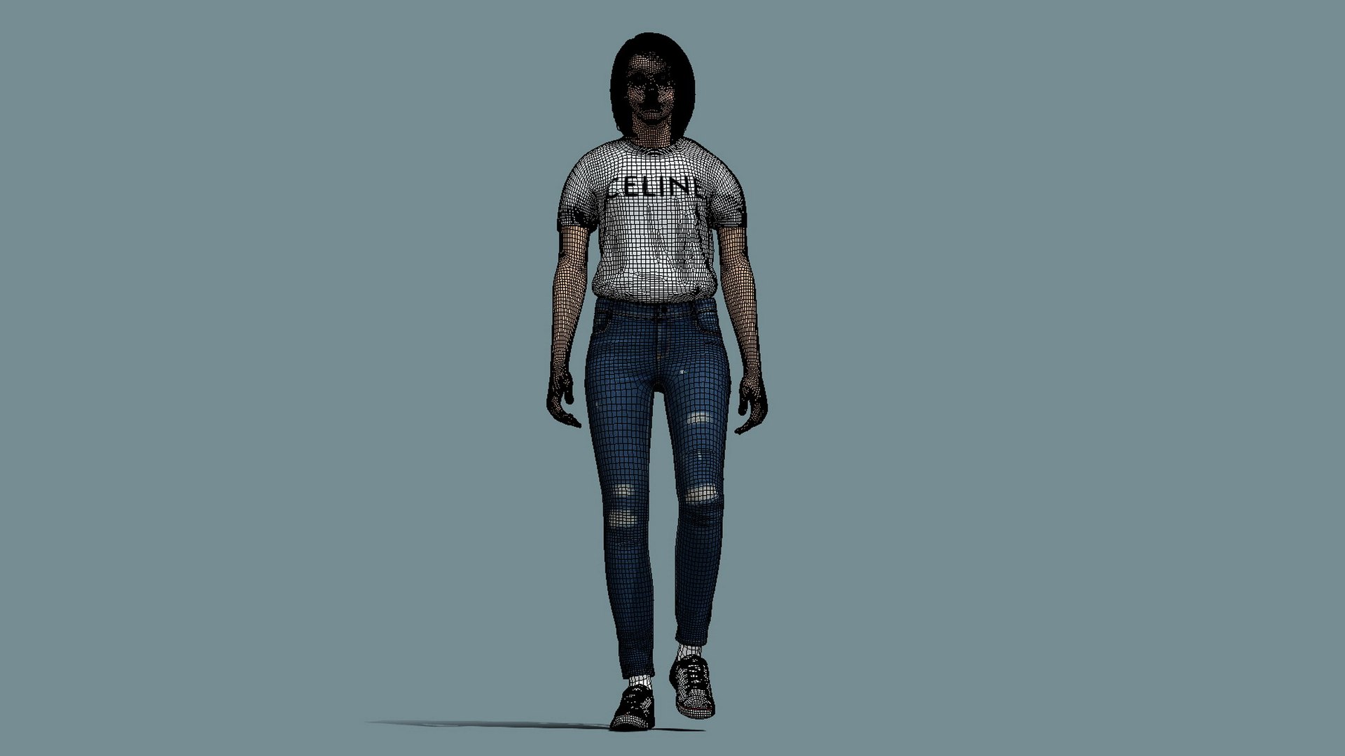 3D Casual Girl Walking Model - TurboSquid 2299572