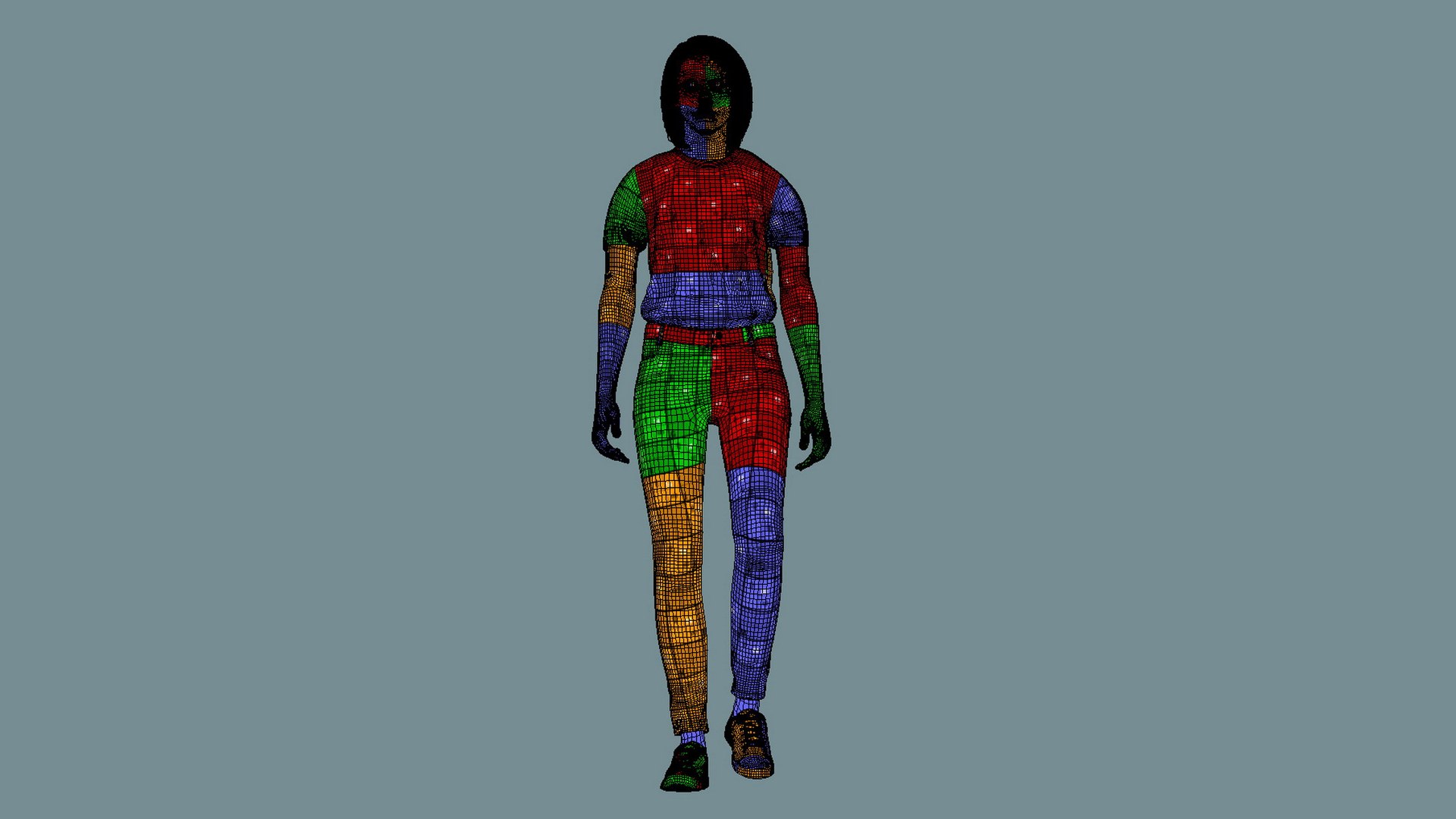 3D Casual Girl Walking Model - TurboSquid 2299572
