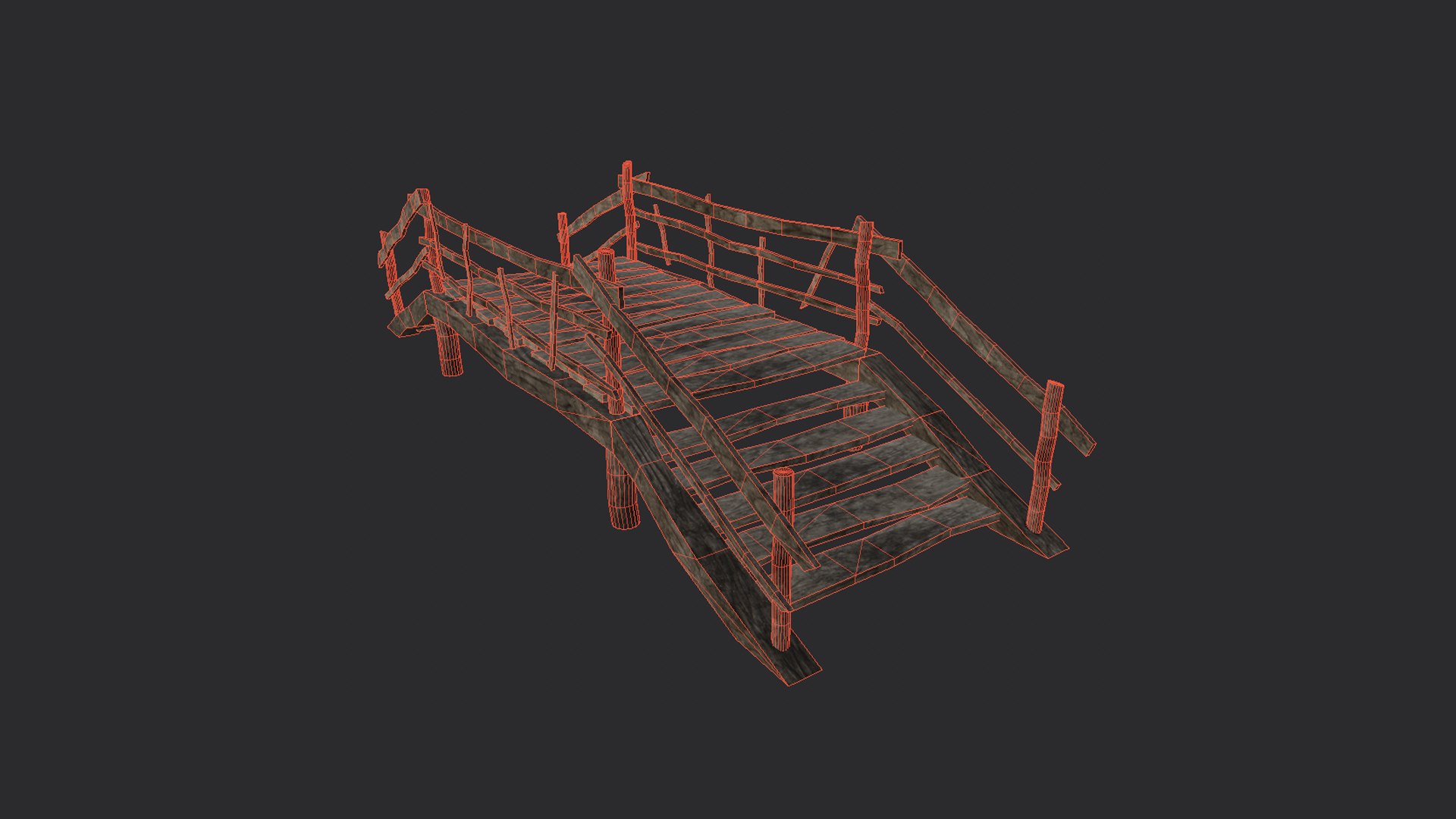 Old Wooden Bridge 3D model - TurboSquid 2063090
