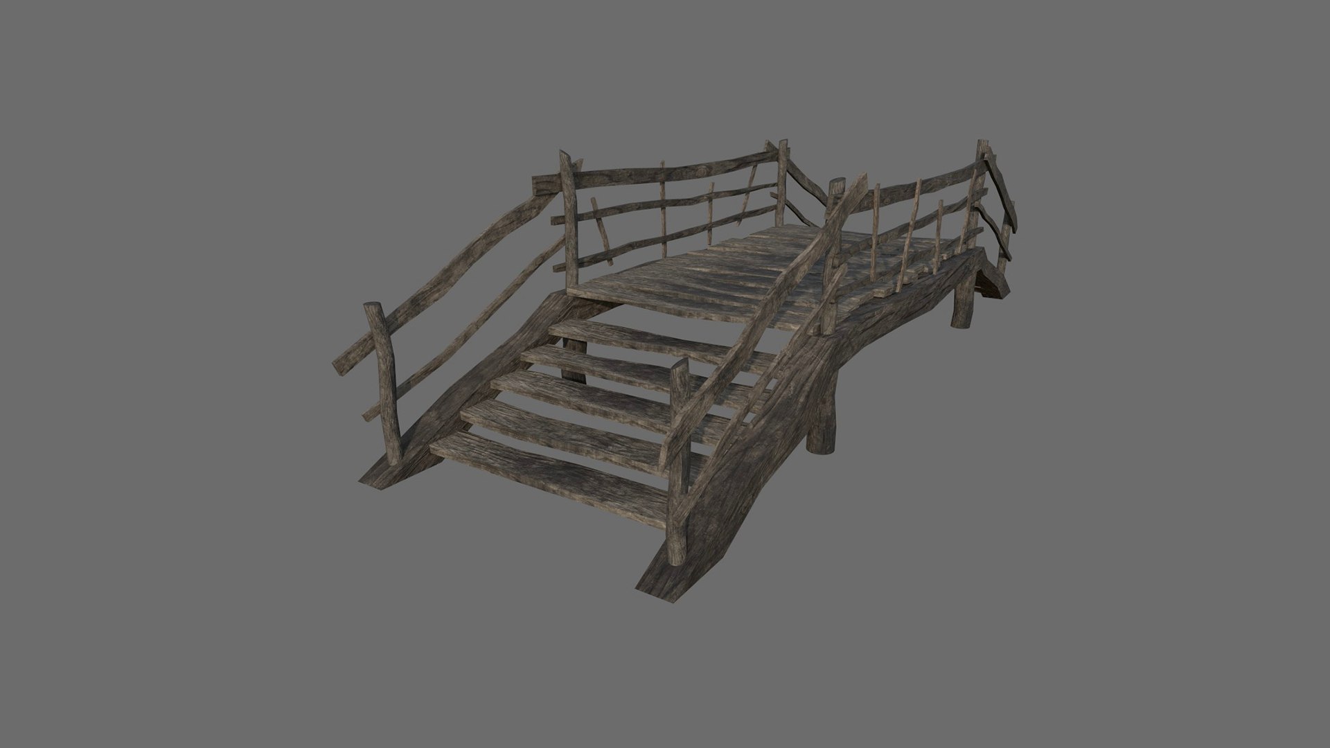Old Wooden Bridge 3D model - TurboSquid 2063090