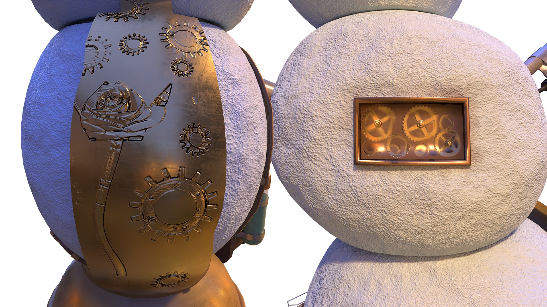 Steampunk Snowman 3D Model - TurboSquid 2016299