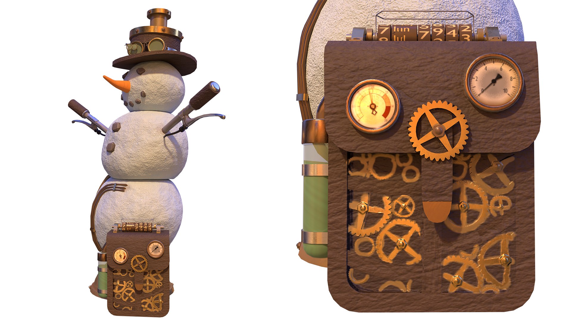 Steampunk Snowman 3D Model - TurboSquid 2016299