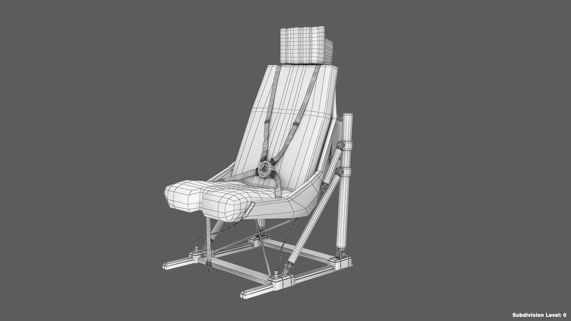 Helicopter Pilot Chair 3D Model - TurboSquid 2212419