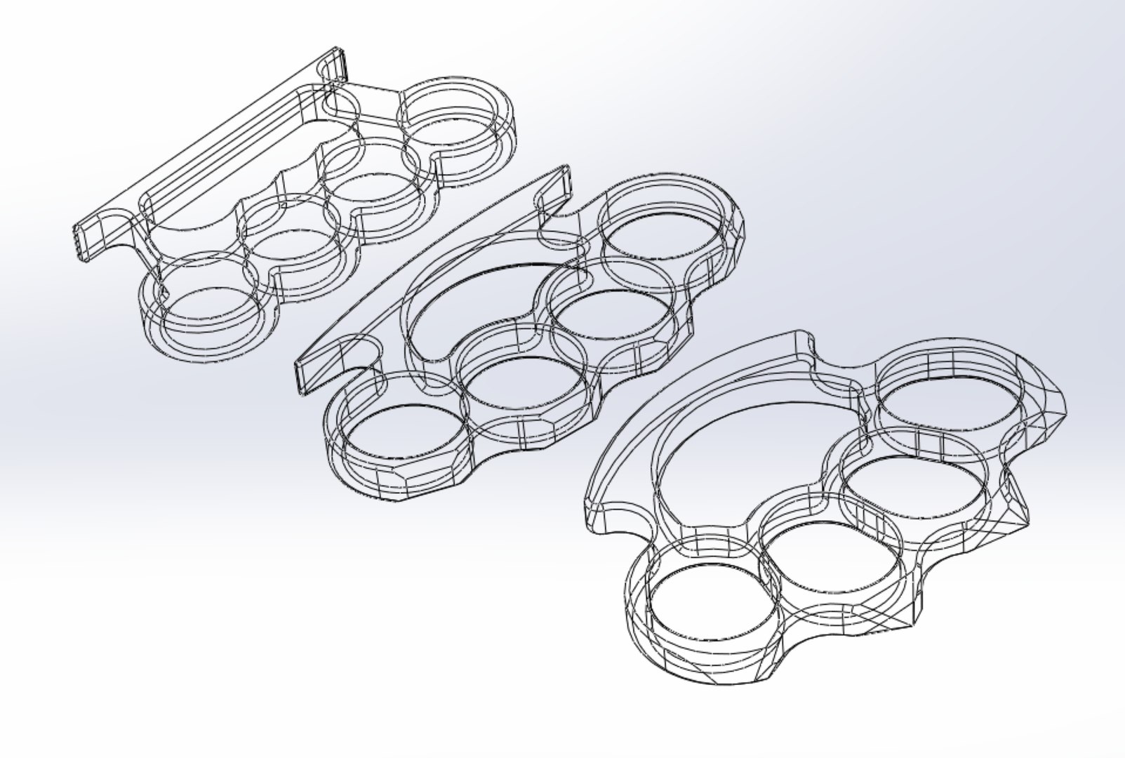 HAND BRASS KNUCKLES KNUCKLE DUSTER SELF DEFENSE FIST LOAD GRIP 3D Model ...