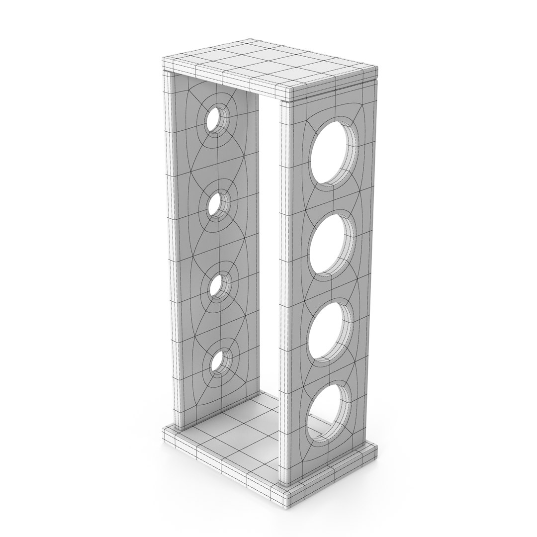 3D Model Wooden Wine Rack - TurboSquid 2118654