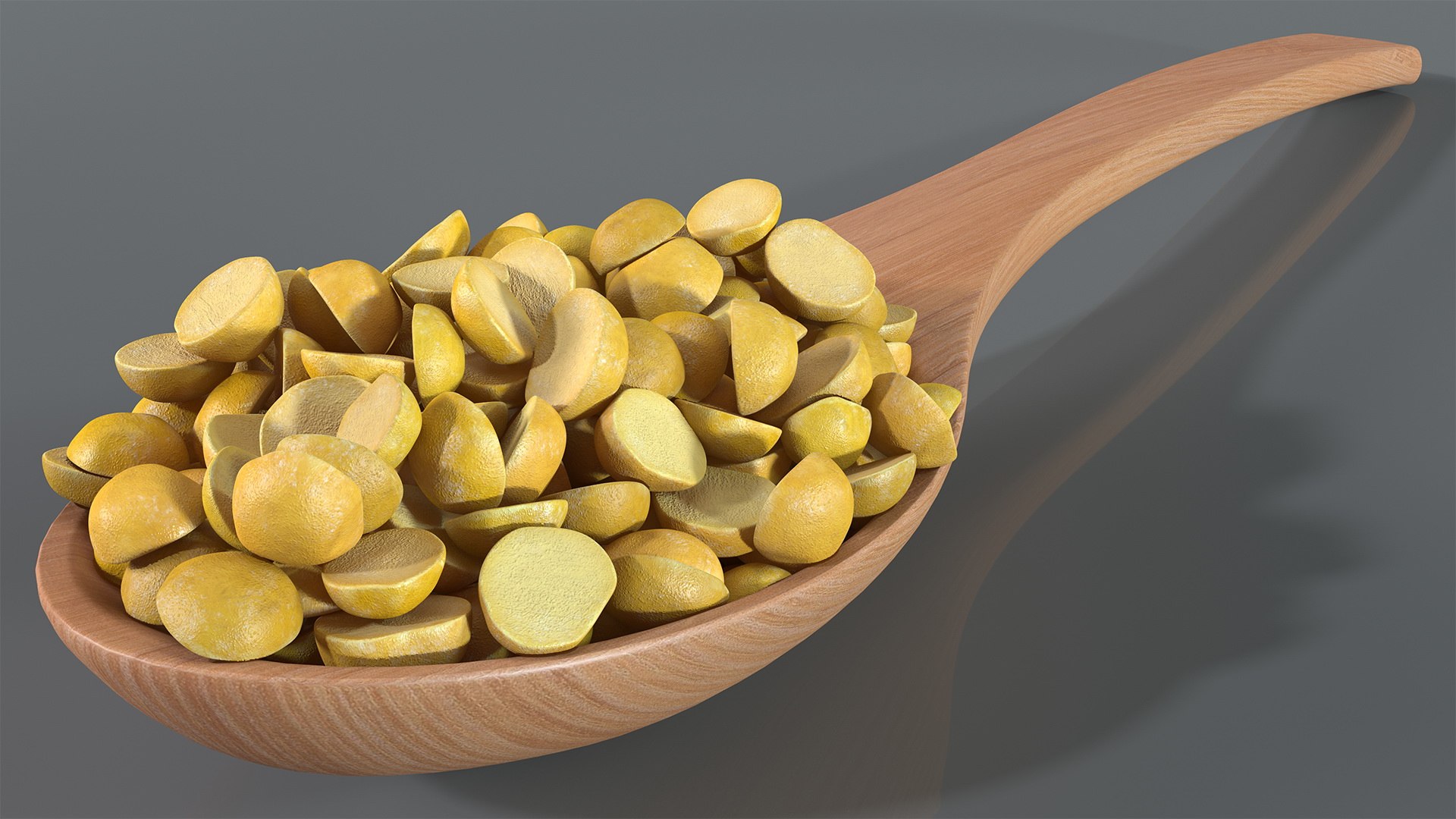 Split Mung Bean Wooden 3D Model - TurboSquid 1559132