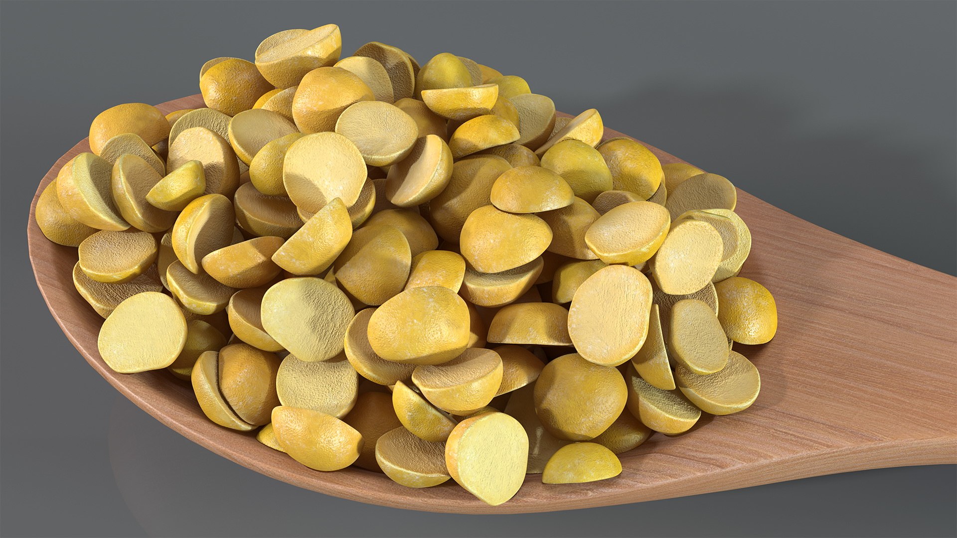 Split Mung Bean Wooden 3D Model - TurboSquid 1559132