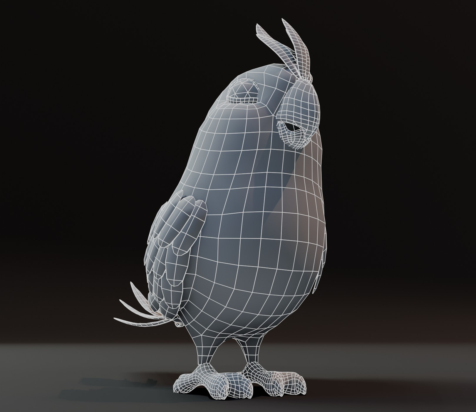 3D cartoon parrot bird base mesh model - TurboSquid 1547049