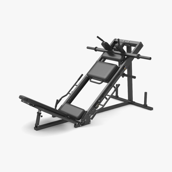 modelo 3d Máquina de sentadillas Hack con prensa de piernas ...