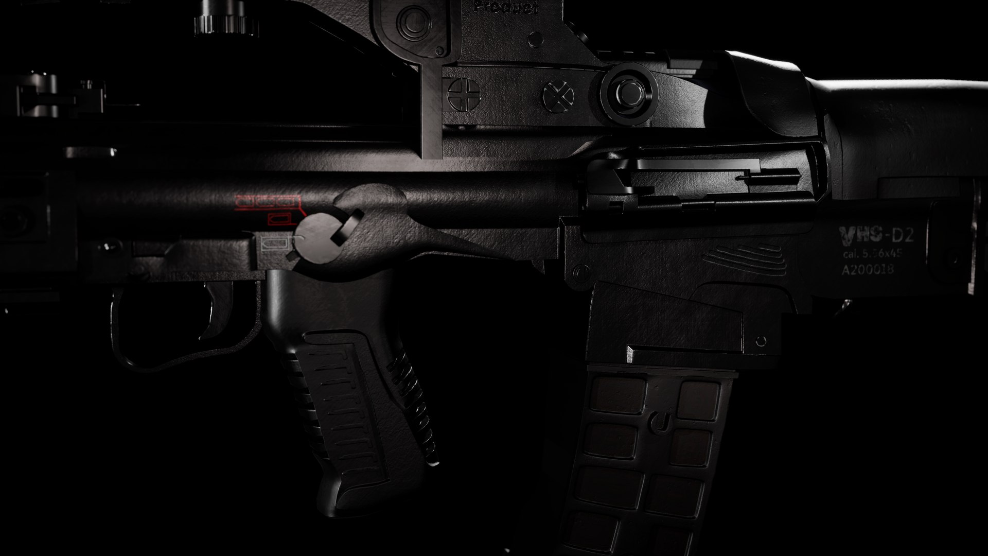 3D Model VHS-D2 Assault Rifle Weapon - TurboSquid 1839267