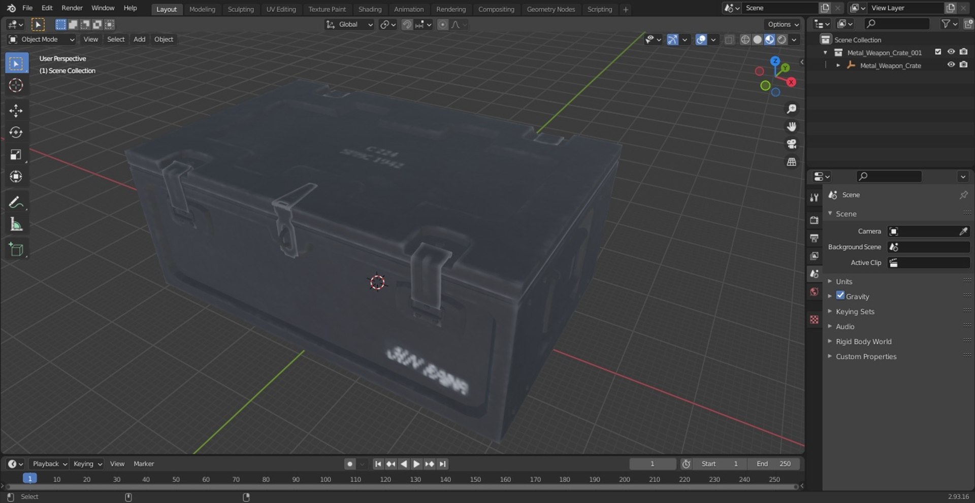 3D Metal Weapon Crate - TurboSquid 2061797