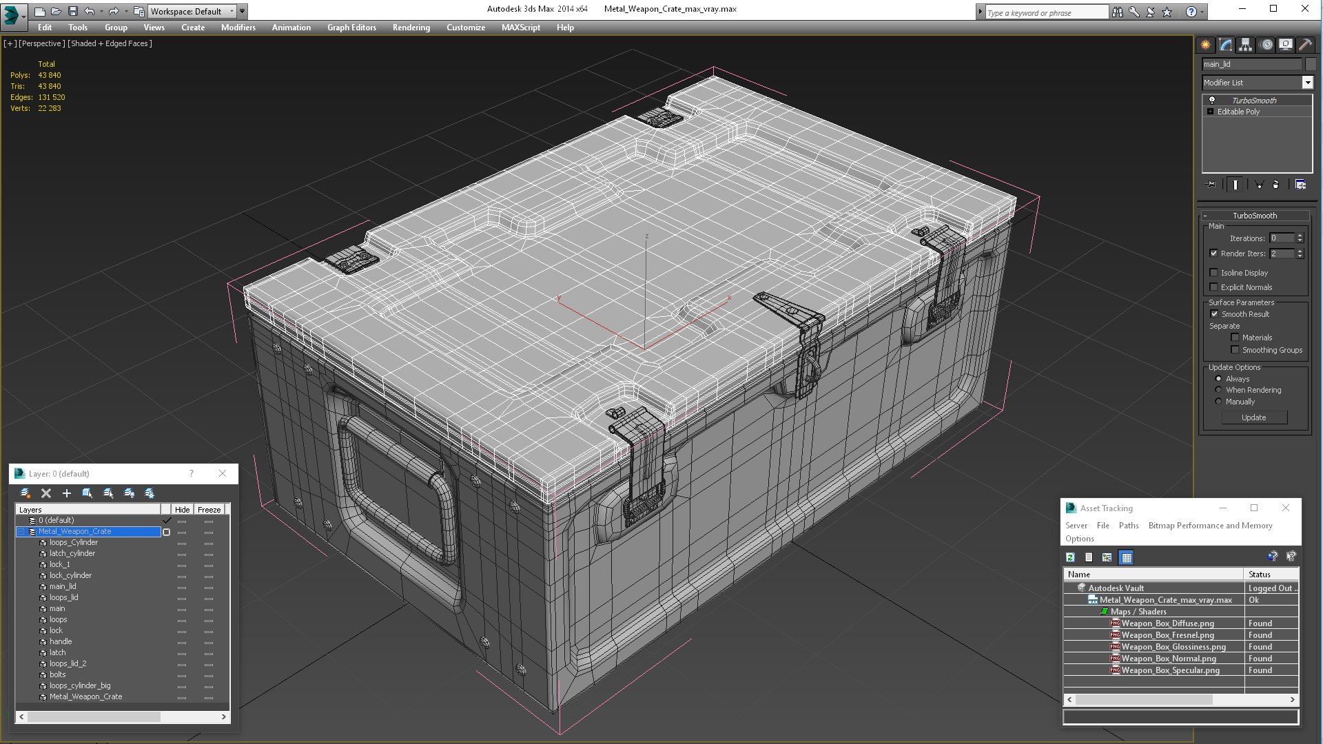 3D Metal Weapon Crate - TurboSquid 2061797
