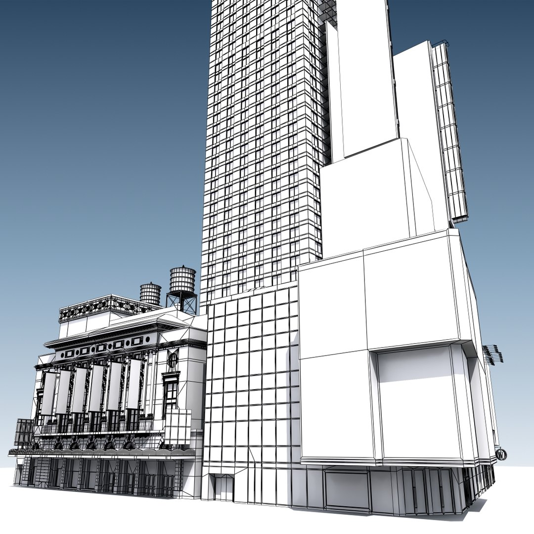 W square building 3D model - TurboSquid 1368456