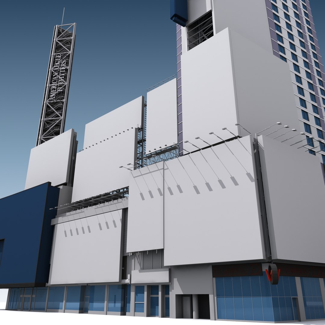 W square building 3D model - TurboSquid 1368456