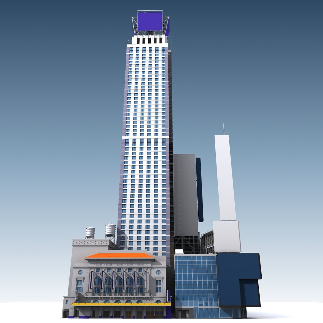 W square building 3D model - TurboSquid 1368456