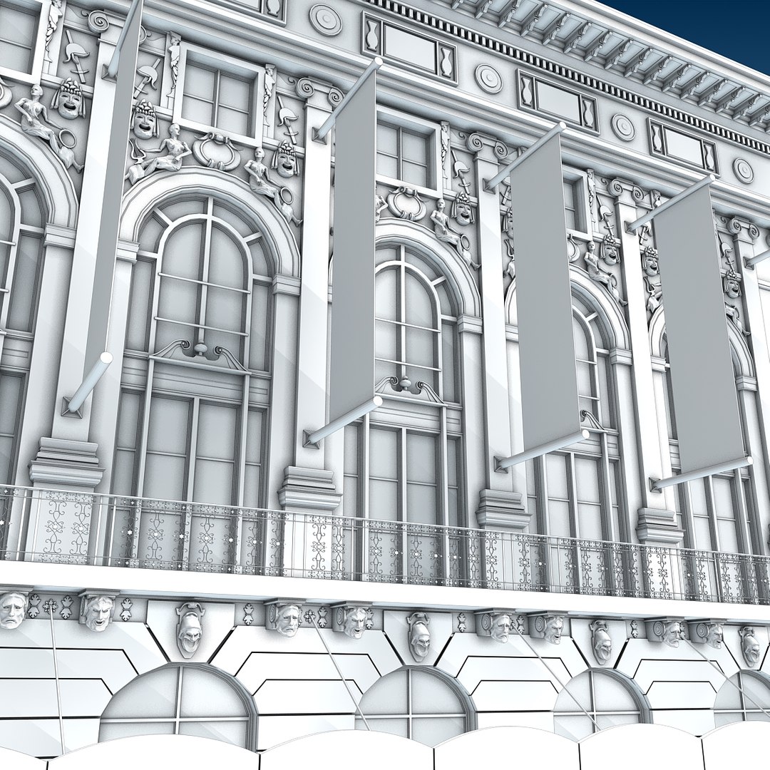 W square building 3D model - TurboSquid 1368456