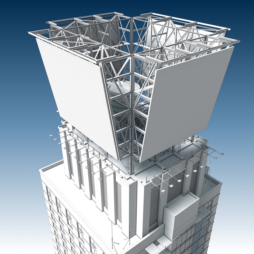 W square building 3D model - TurboSquid 1368456