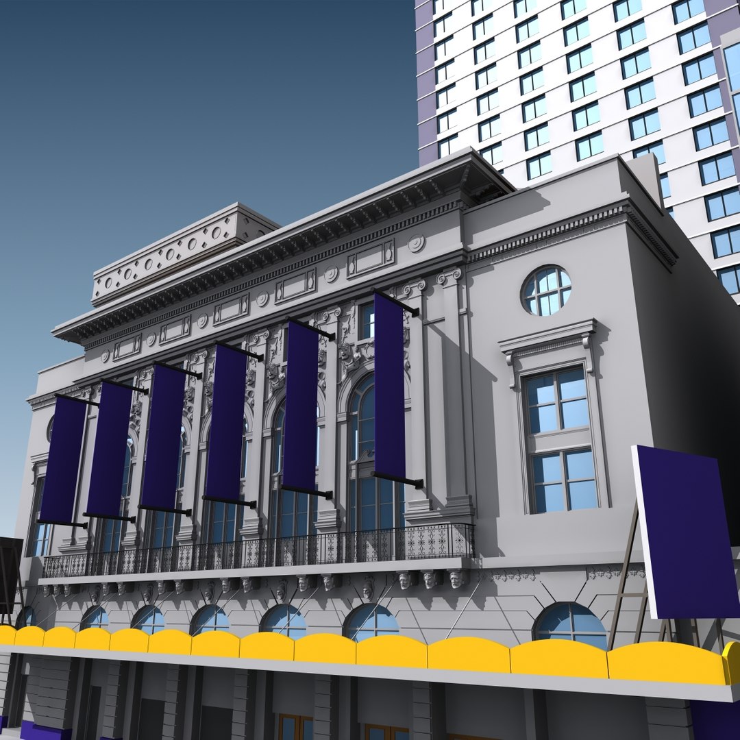 W square building 3D model - TurboSquid 1368456