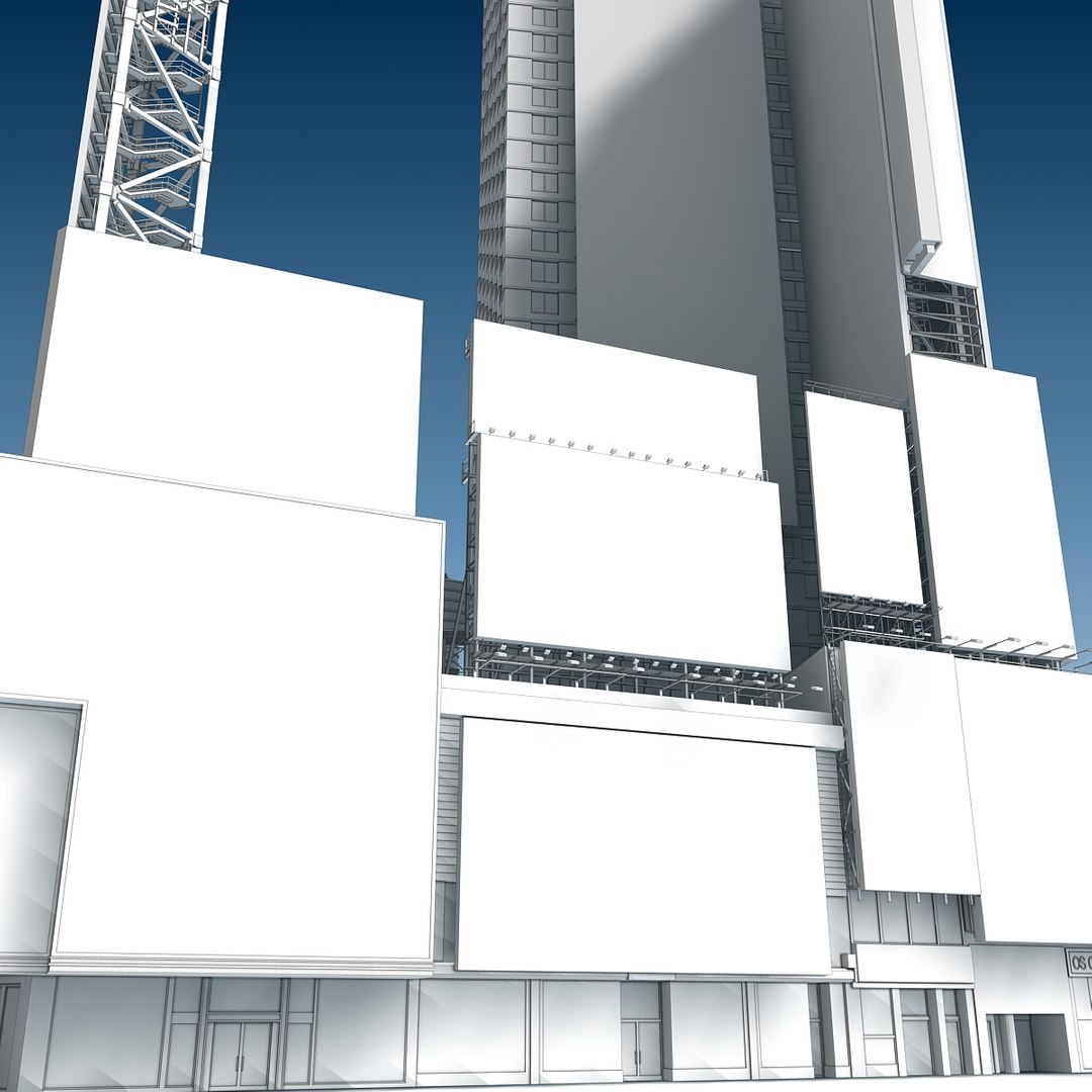 W square building 3D model - TurboSquid 1368456