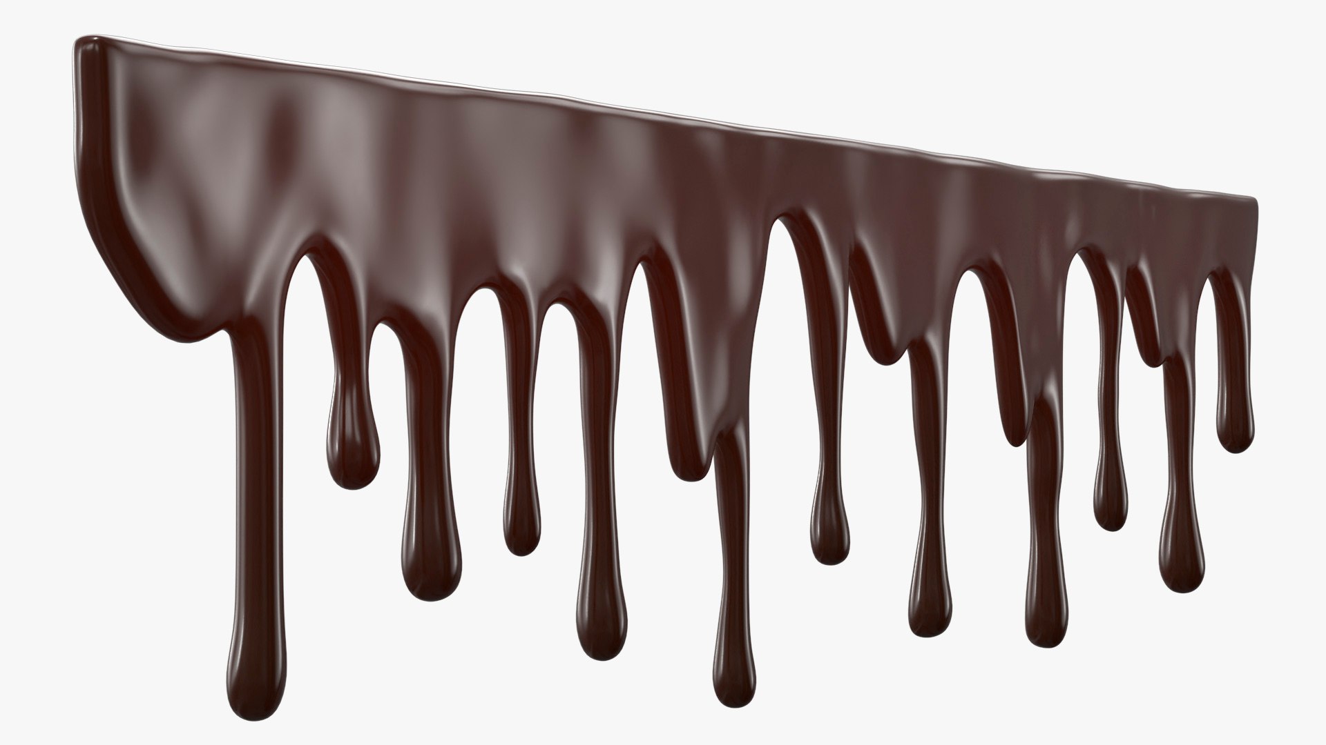 3D Liquid Dark Chocolate Drips Set Model - TurboSquid 2524190